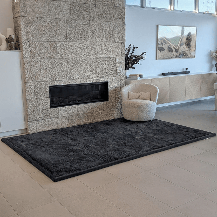The Plushy 45mm Mellow Mat® – Ultra Thick Sensory Rug in Charcoal ...