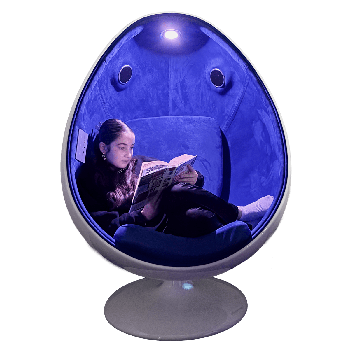 Sensory Egg Swivel Chair – Calm Pod with Light & Sound – Sensory Assist
