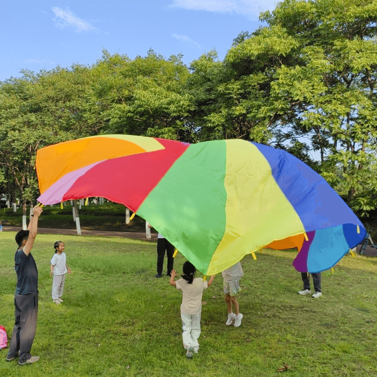 Rainbow Parachute – Group Movement... | School Sensory Tools – Sensory ...